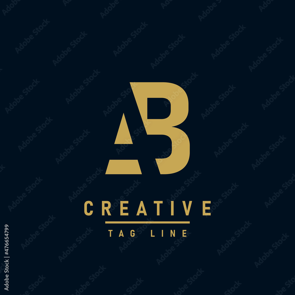 AB logo , Vector Template. Stock Vector | Adobe Stock