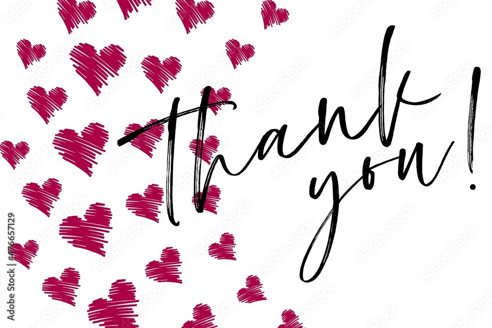 Thank You Card. Hand Written Lettering for Title, Heading, Photo ...