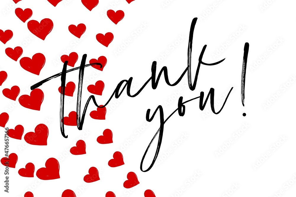 Thank You Card. Hand Written Lettering for Title, Heading, Photo ...