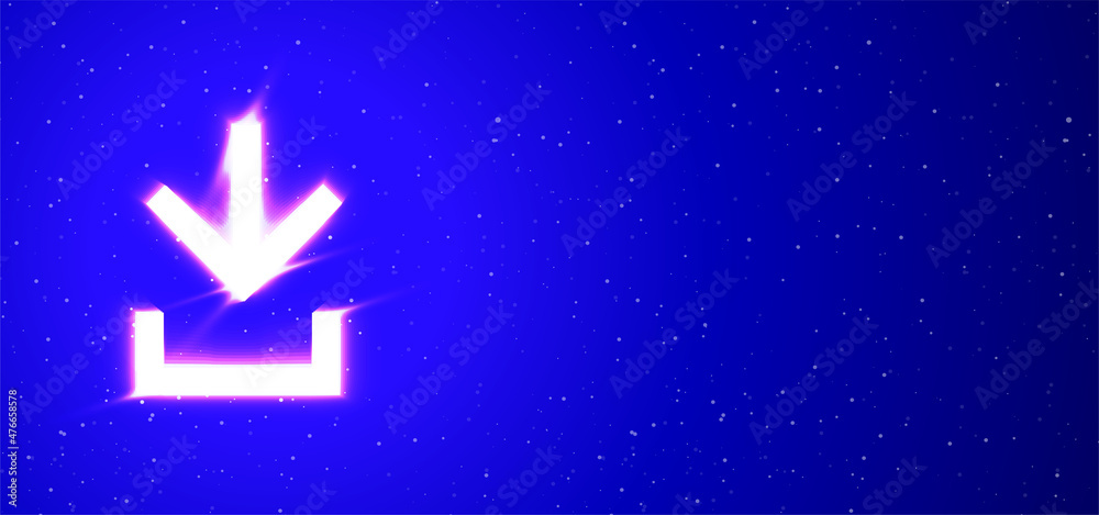 Download arrow unique super glowing neon sign vector. Light burst ...