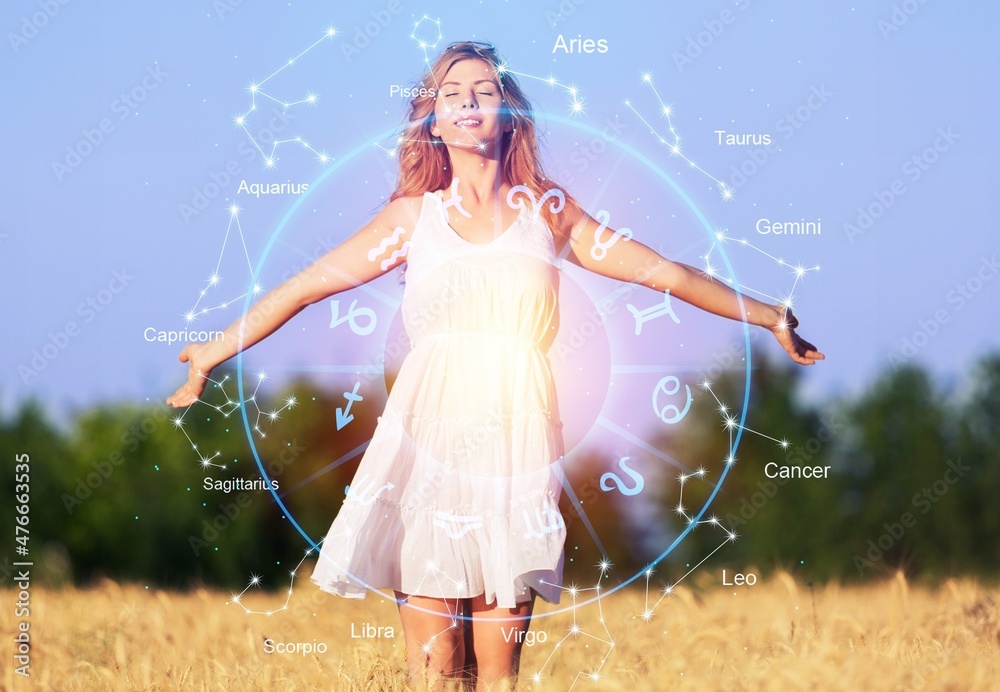 Zodiac signs inside of horoscope circle astrology and horoscopes ...