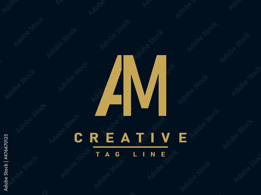 Am logo design Stock Vector | Adobe Stock