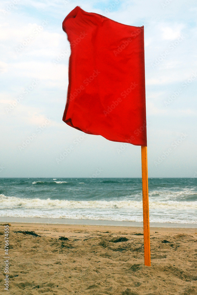 Due to rough seas and huge waves caused by off shore storms, lifeguards ...