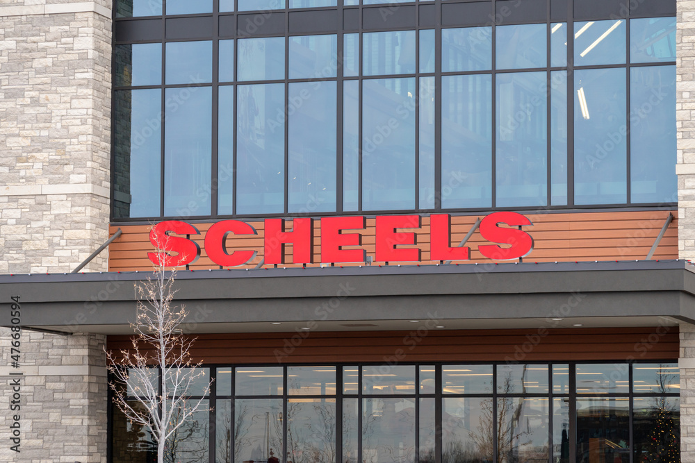 Scheels All Sports Retail Store Exterior Sign and Trademark Logo Stock ...