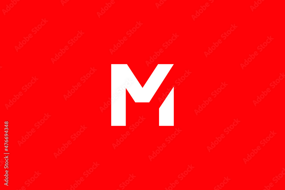 New and Modern M letter with minimalistic look. Professional artwork ...