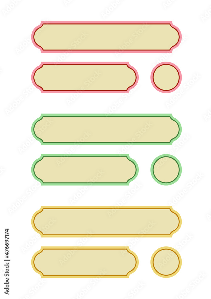 Name tag labeling system (C) Stock Vector | Adobe Stock
