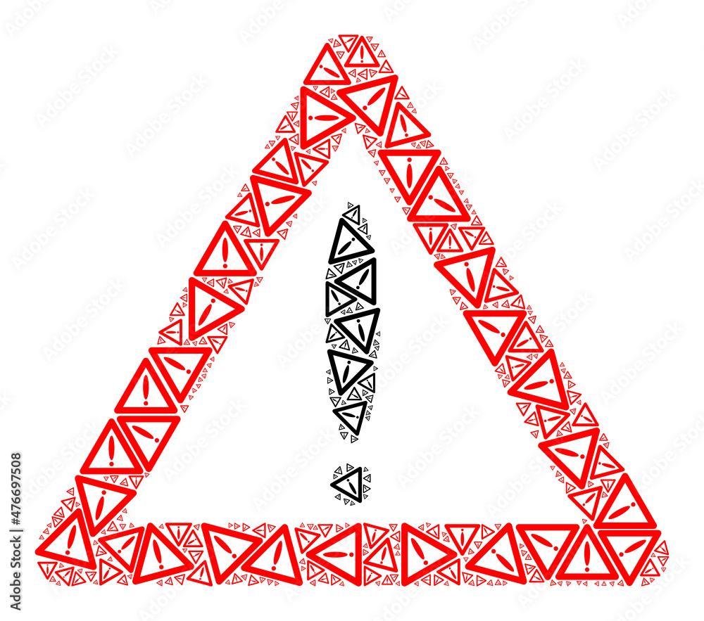 Vector warning sign icon composition. Warning sign collage is composed ... Vector warning sign icon composition. Warning sign collage is composed ...