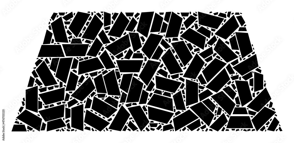 Vector trapezoid icon collage. Trapezoid composition is created of ... Vector trapezoid icon collage. Trapezoid composition is created of ...