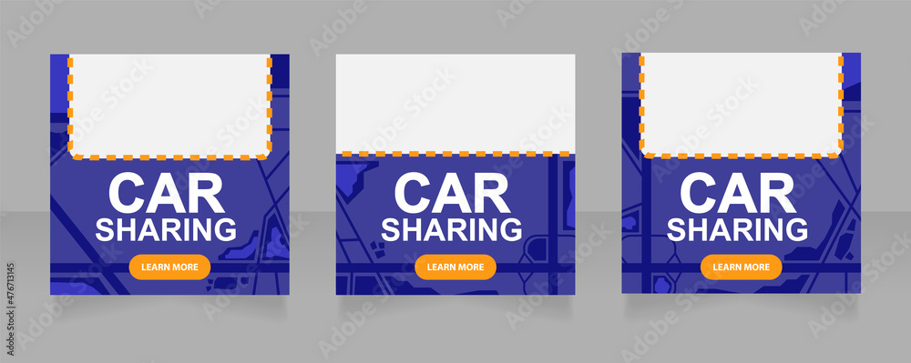 Car sharing service web banner design template. Green mobility. Vector ...