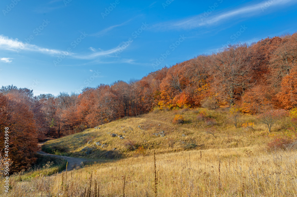 Zdjęcie Stock: Autumn photos of the Crimean peninsula, Mount Demerdzhi ...