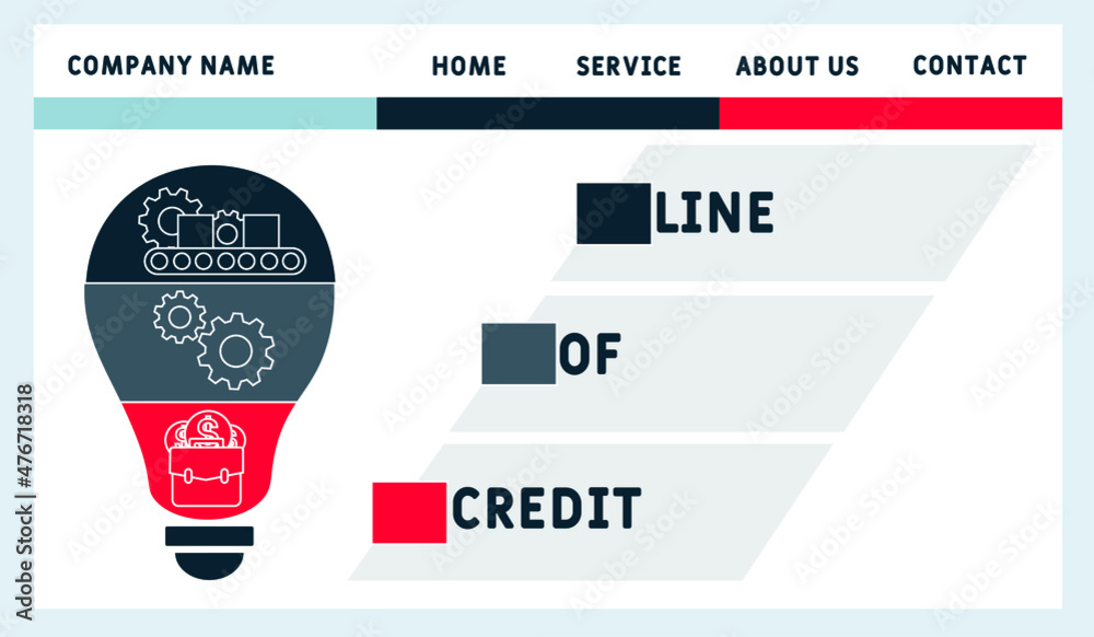 LOC - Line of Credit acronym. business concept background. vector ...