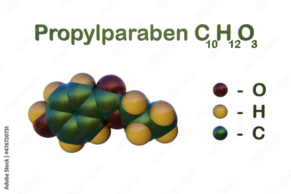 Structural chemical formula and space-filling molecular model of ...