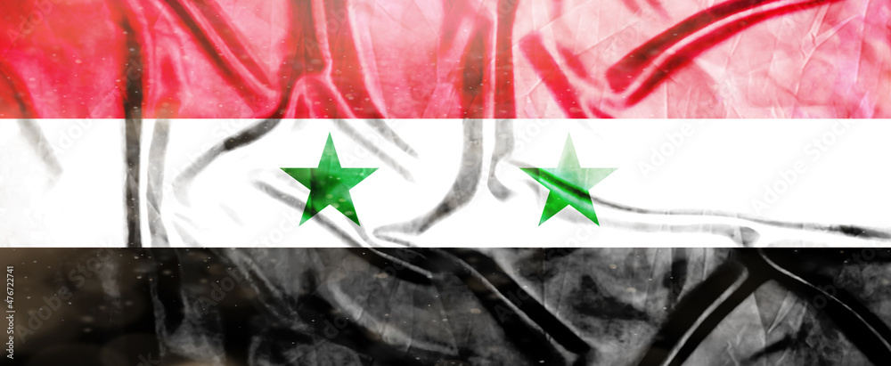 Syria flag, Realistic waving fabric flag, Flag Background texture, 3d ...
