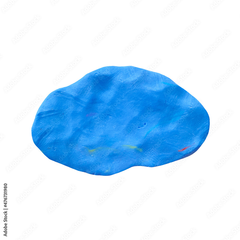 plasticine isolated sticker shape blue ellipse round free form. Element ...