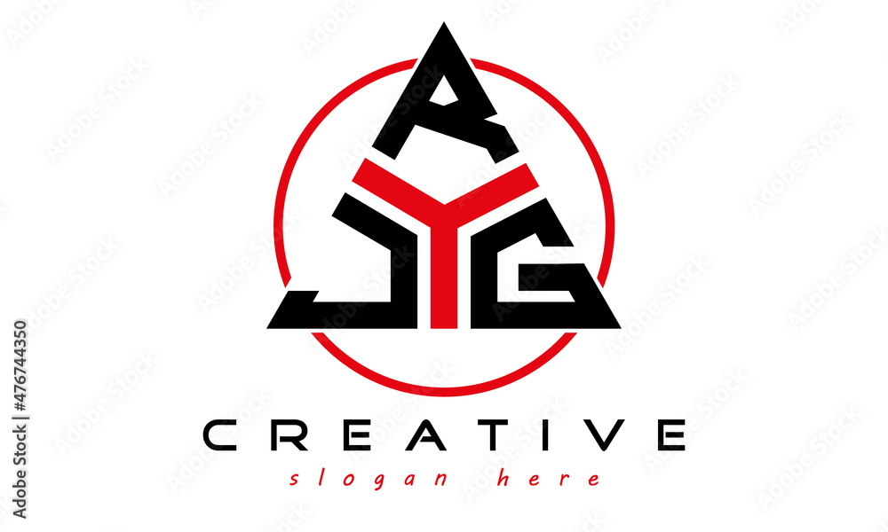 emblem badge with wings JRG letter logo design vector, business logo ...