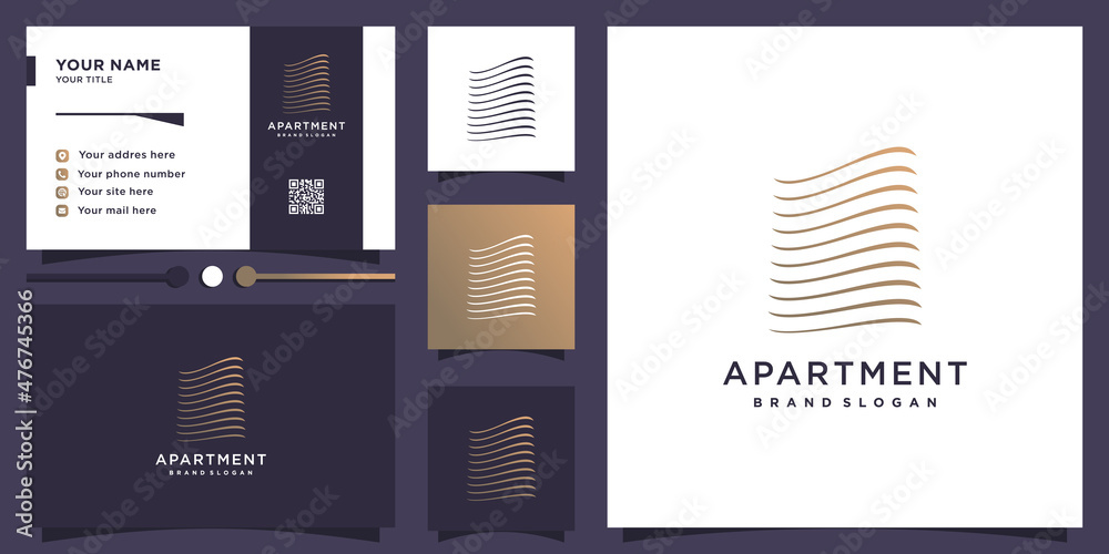 Building logo with creative element Premium Vector Stock Vector | Adobe ...