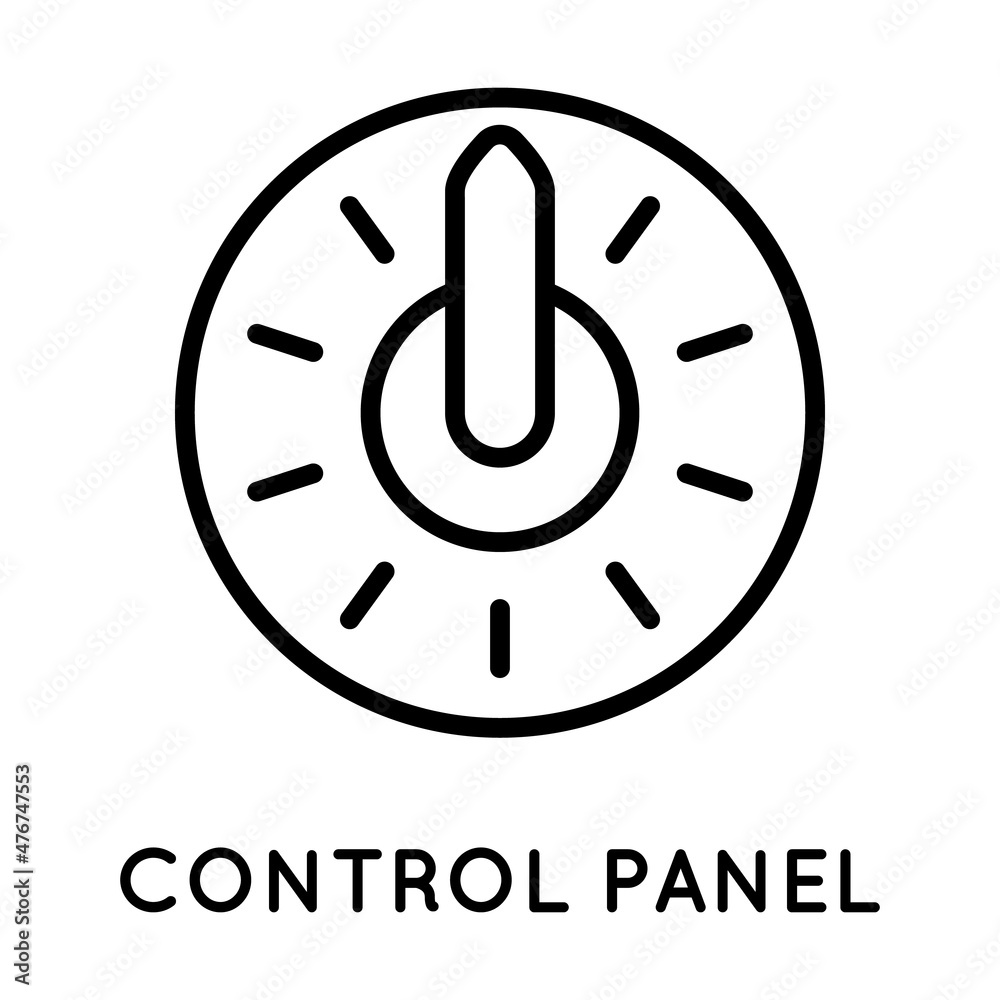 Power switch icon for control panel. Vector icon for displaying mode ...