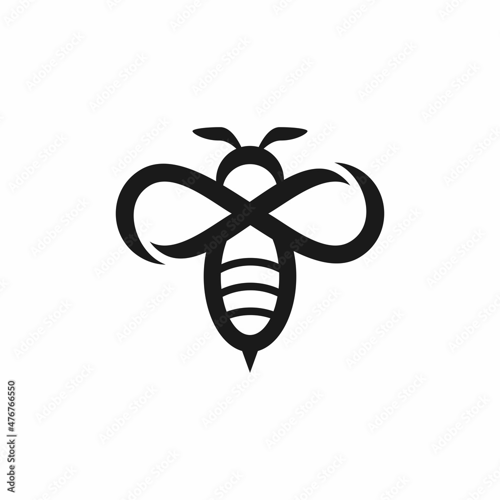 Honey Bee Bumblebee logo clip art design Stock Vector | Adobe Stock