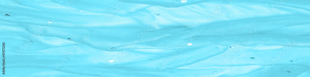 transparent blue fabric with color glitter, known for its library of ...