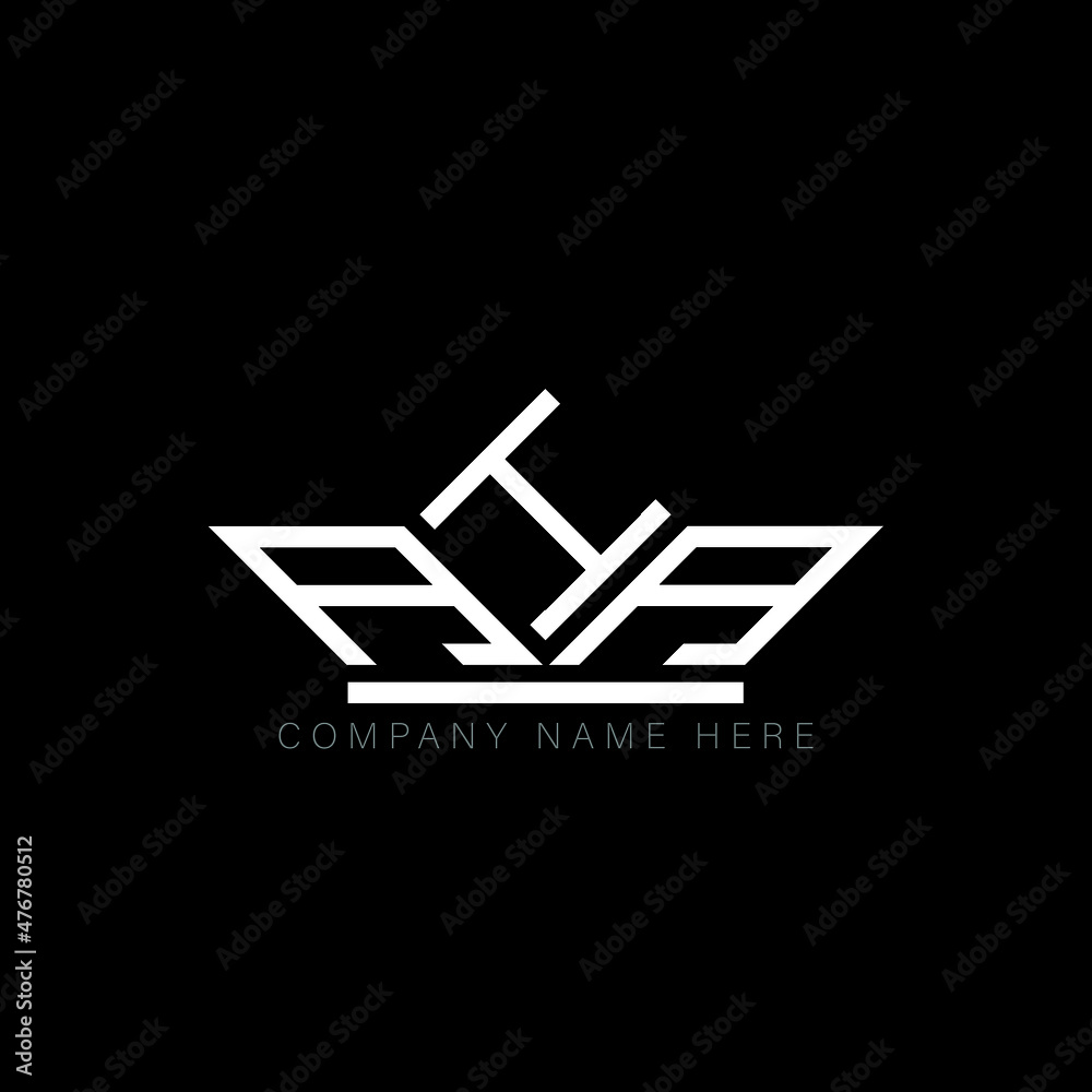 AIA letter logo design on black background. AIA circle letter logo ...