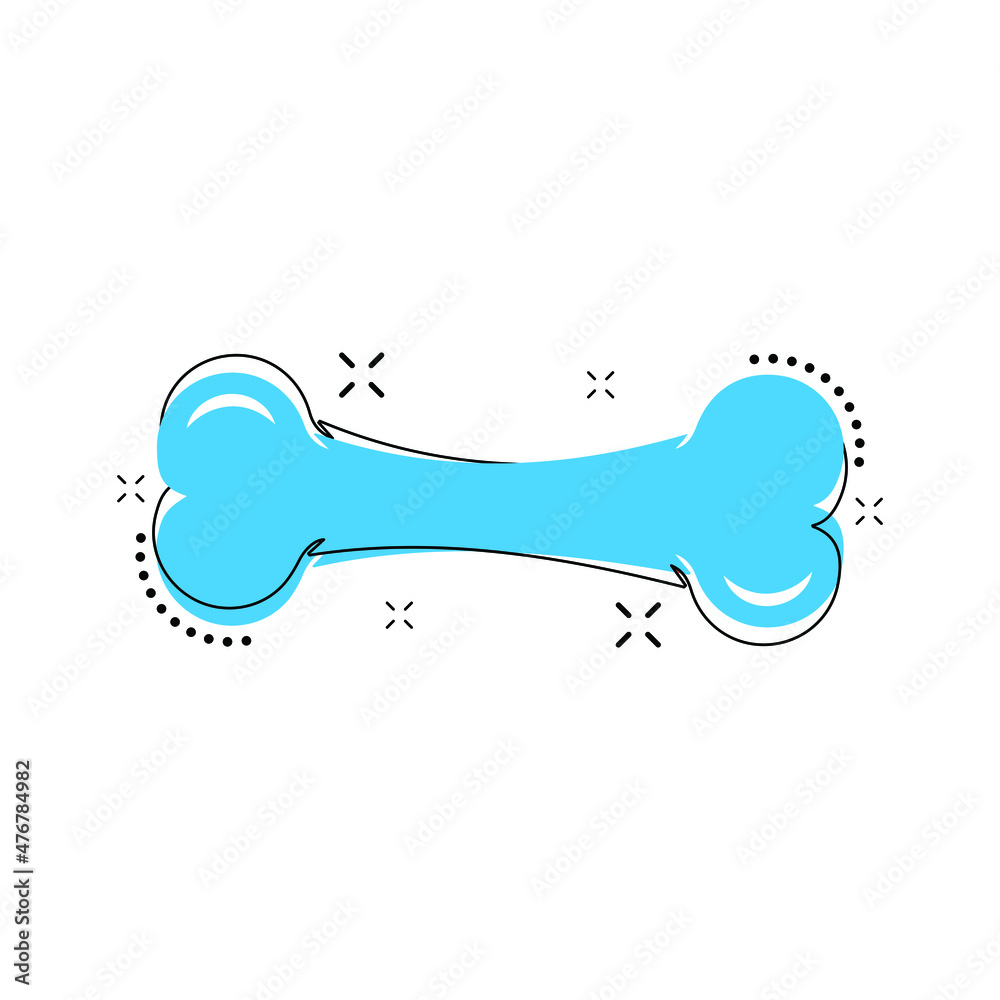 Dog Bone With Splash Effect Vector Illustration. Dog Bone Sign Like ...