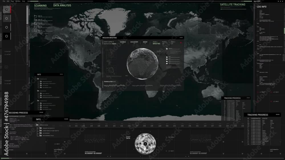 Surveillance Control System With World Map Interface Conducts Location ...