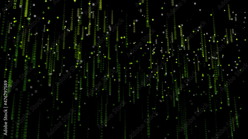 Data technology background. Big data visualization. Flow of data ...