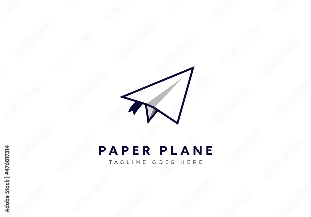 Paper plane logo icon symbol Stock Vector | Adobe Stock