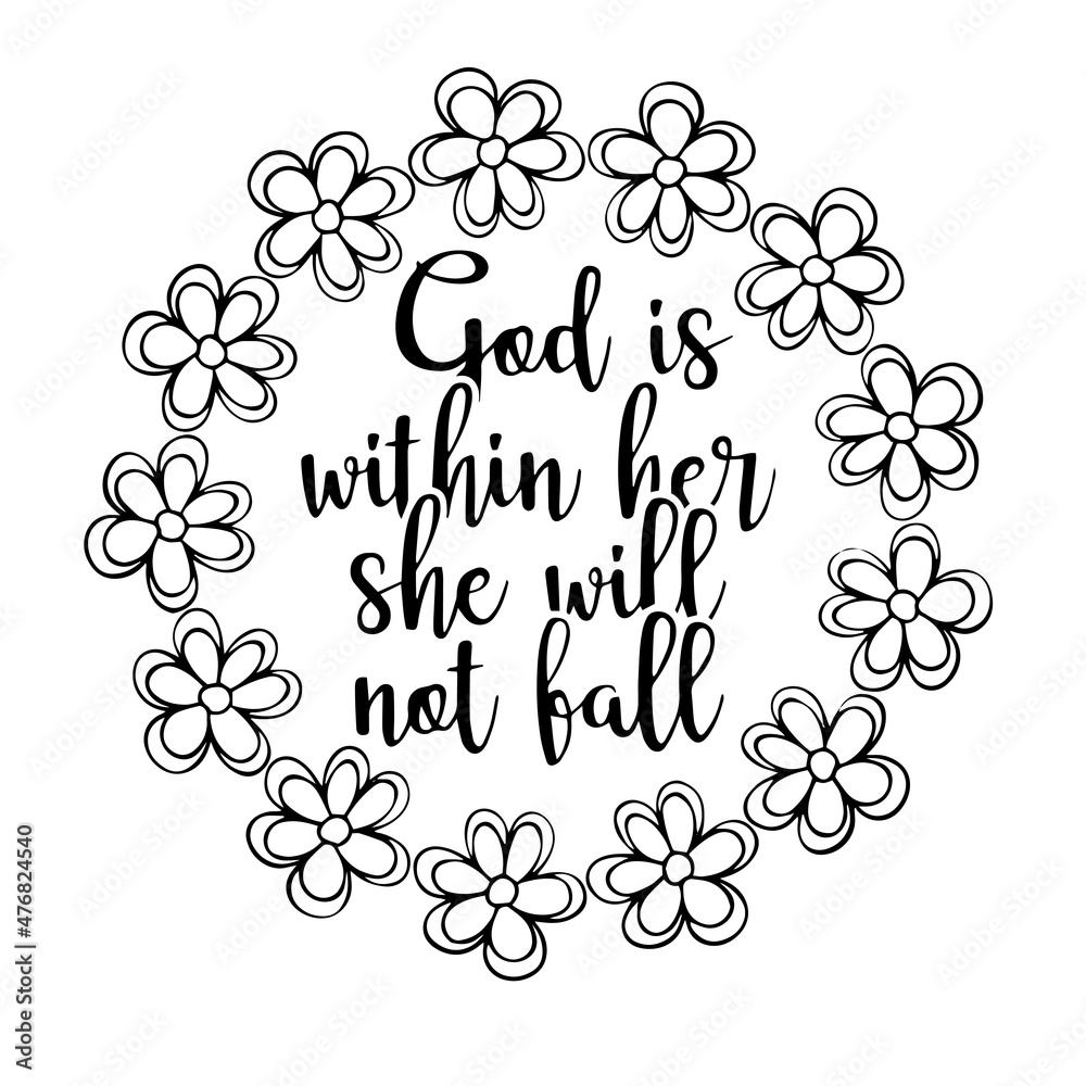 god is within her she will not fall inspirational quotes, motivational ...