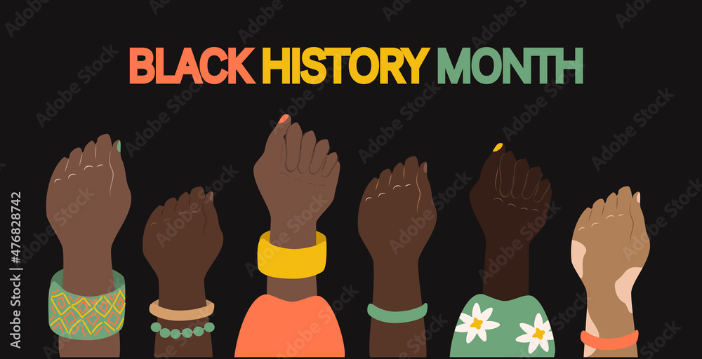 vector illustration on the theme of the month of black history. the ...