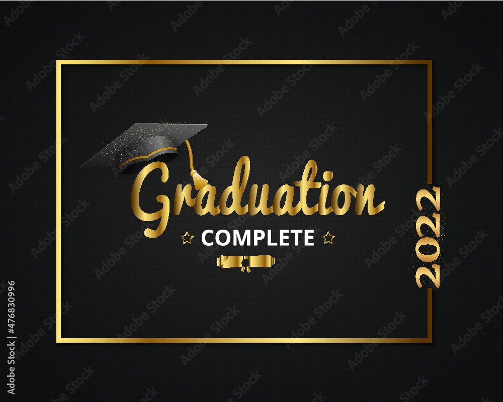 graduation complete 2022 frame template Free Vector Stock Vector ...