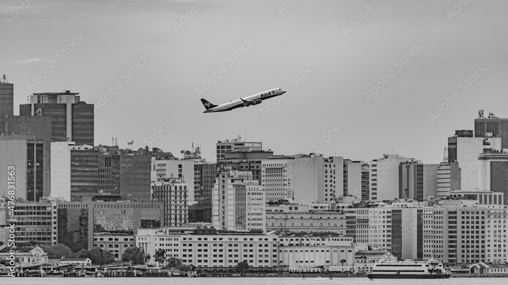 Rio de Janeiro, Brazil - December, 2021: Brazilian commercial plane ...