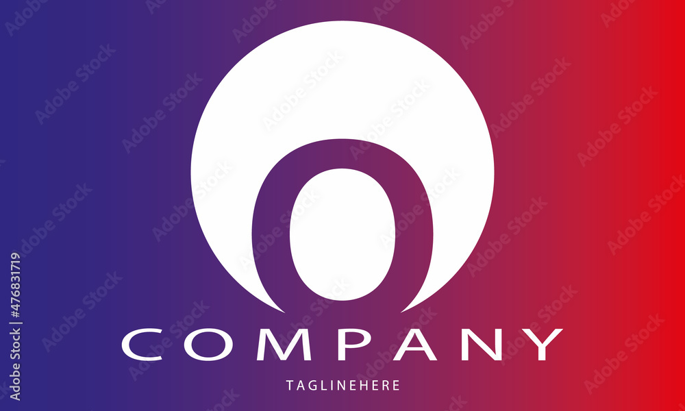 O letter logo design with vector image Stock Illustration | Adobe Stock