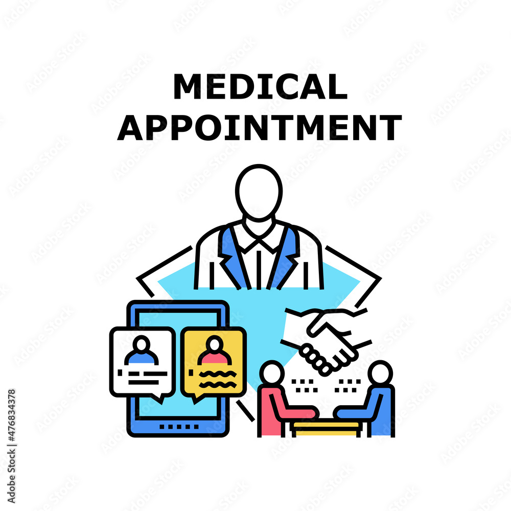 Medical appointment doctor. Online health. Hospital patient. Medicine ...