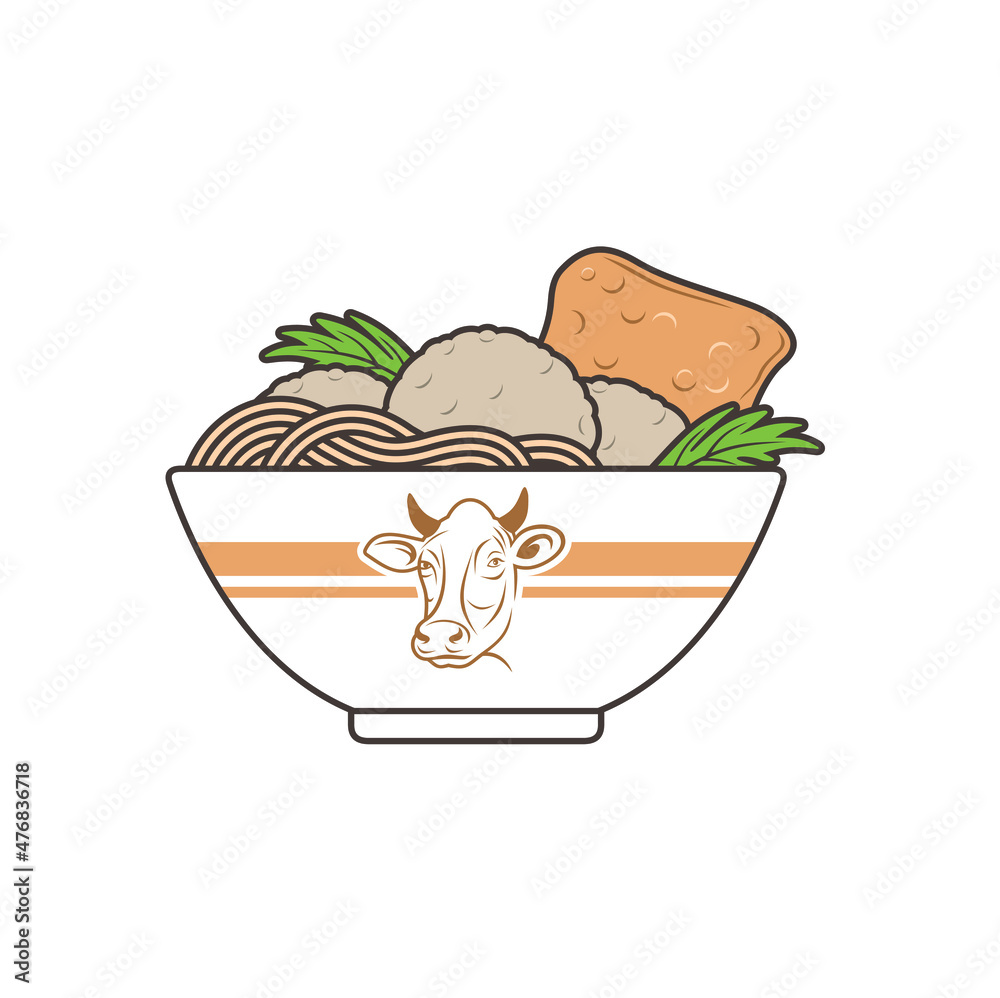 illustration of meatball, vector art. Stock Vector | Adobe Stock