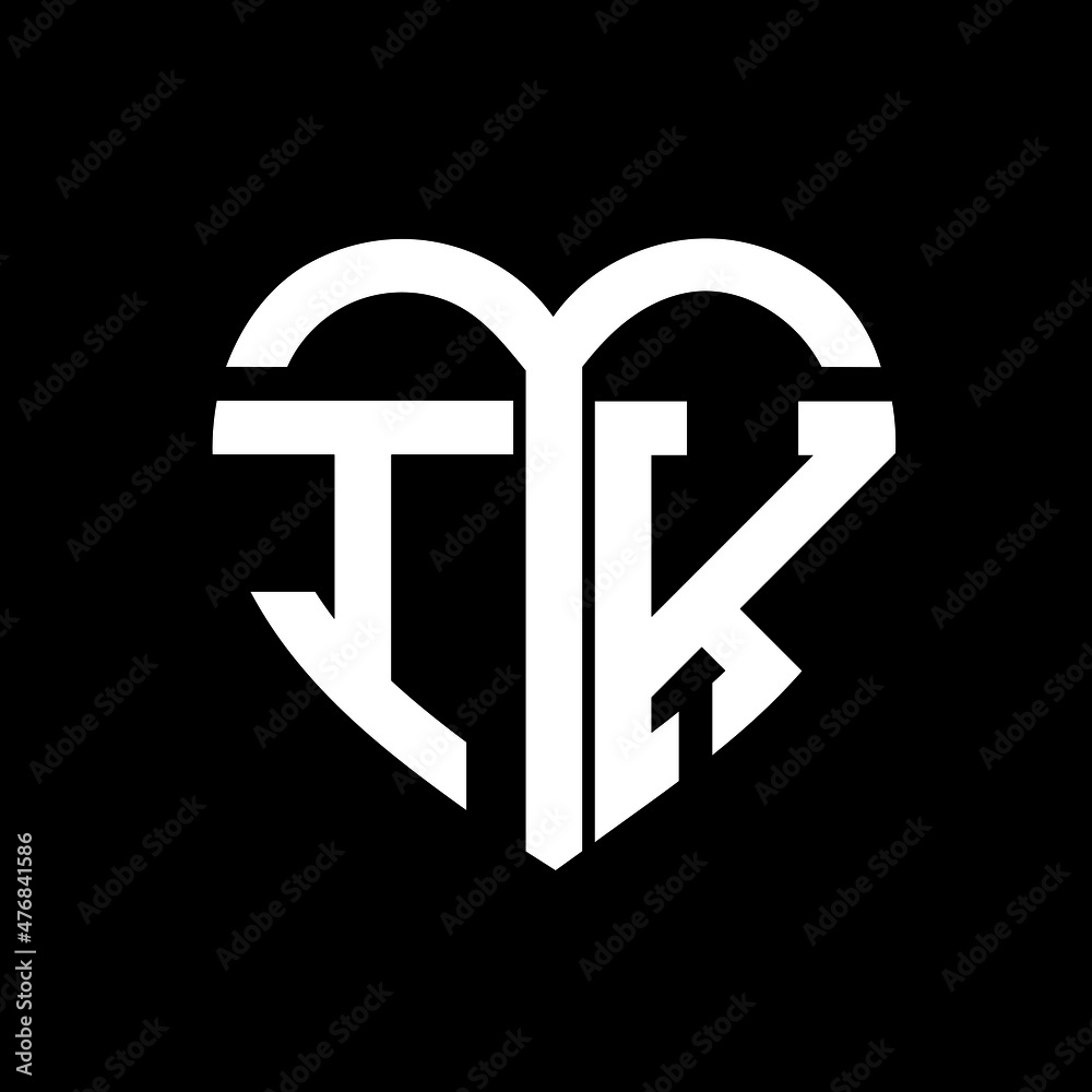 ITK letter logo design on black background.ITK creative initials letter ...