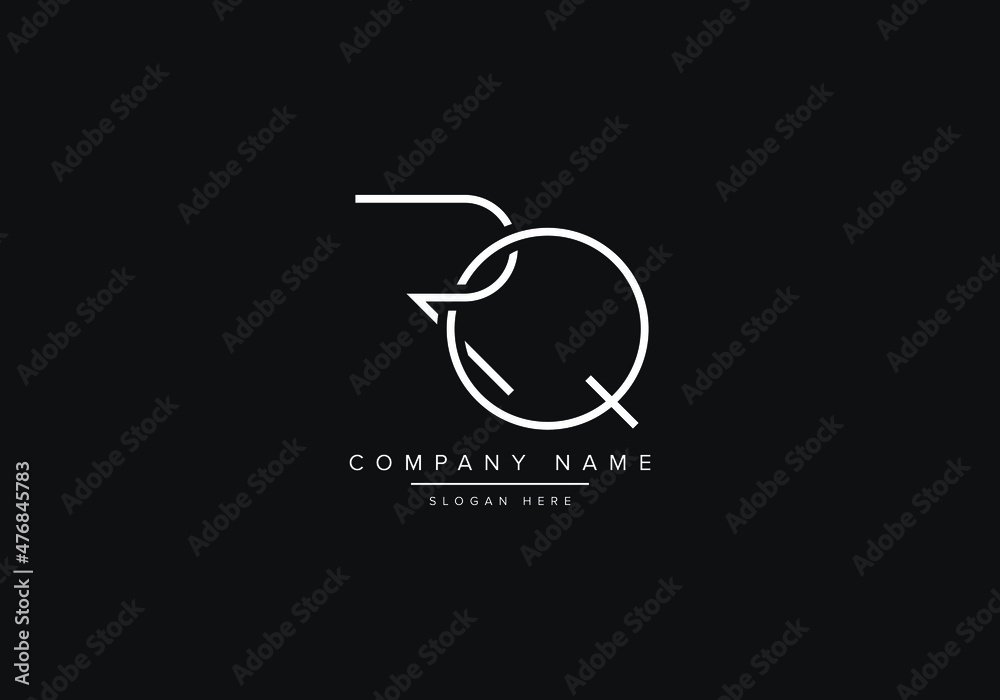 Creative minimal line art icon logo, RQ monogram logo Stock Vector ... Creative minimal line art icon logo, RQ monogram logo Stock Vector ...