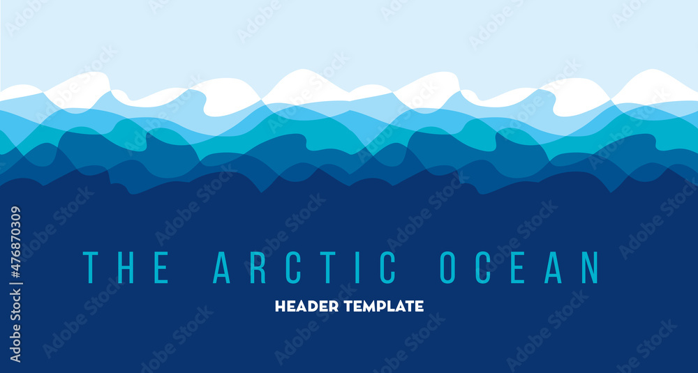 Abstract water wave design element. vector illustration of sea and ...