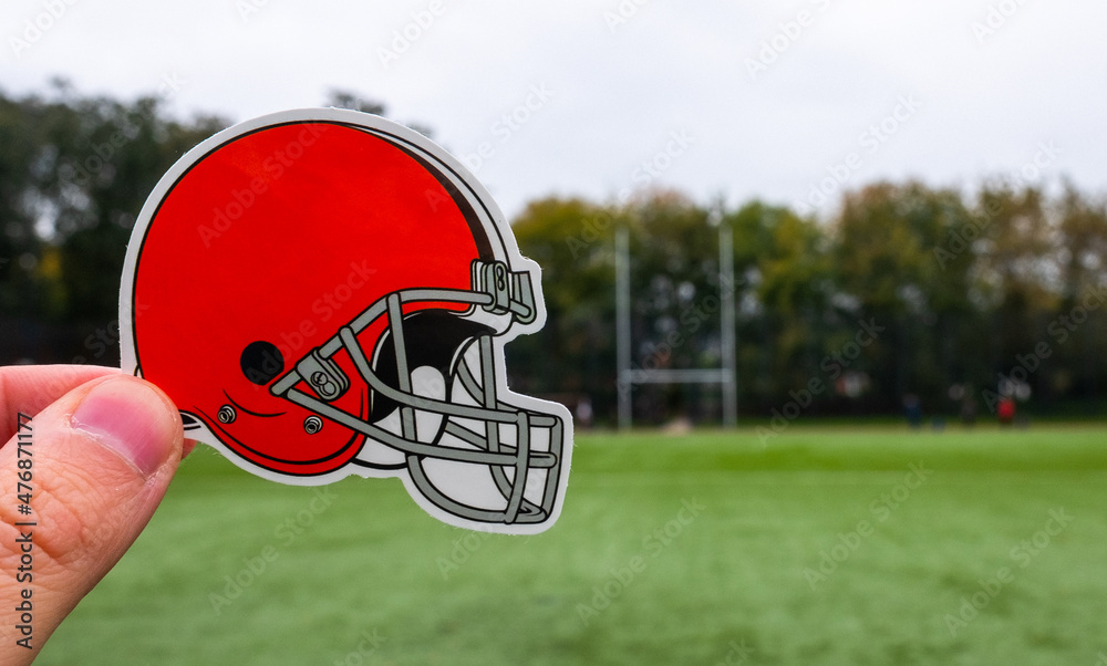 September 16, 2021, Cleveland, Ohio. Emblem of a professional American ...