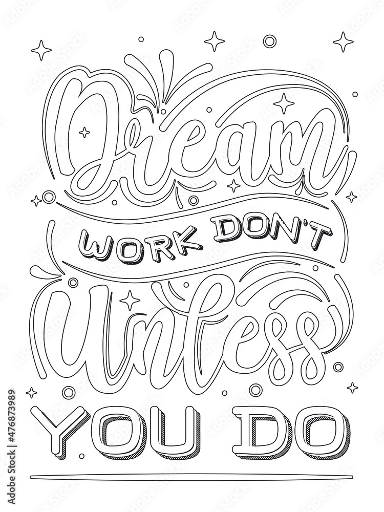 motivational Quotes coloring page .love Quotes coloring page. Stock ...