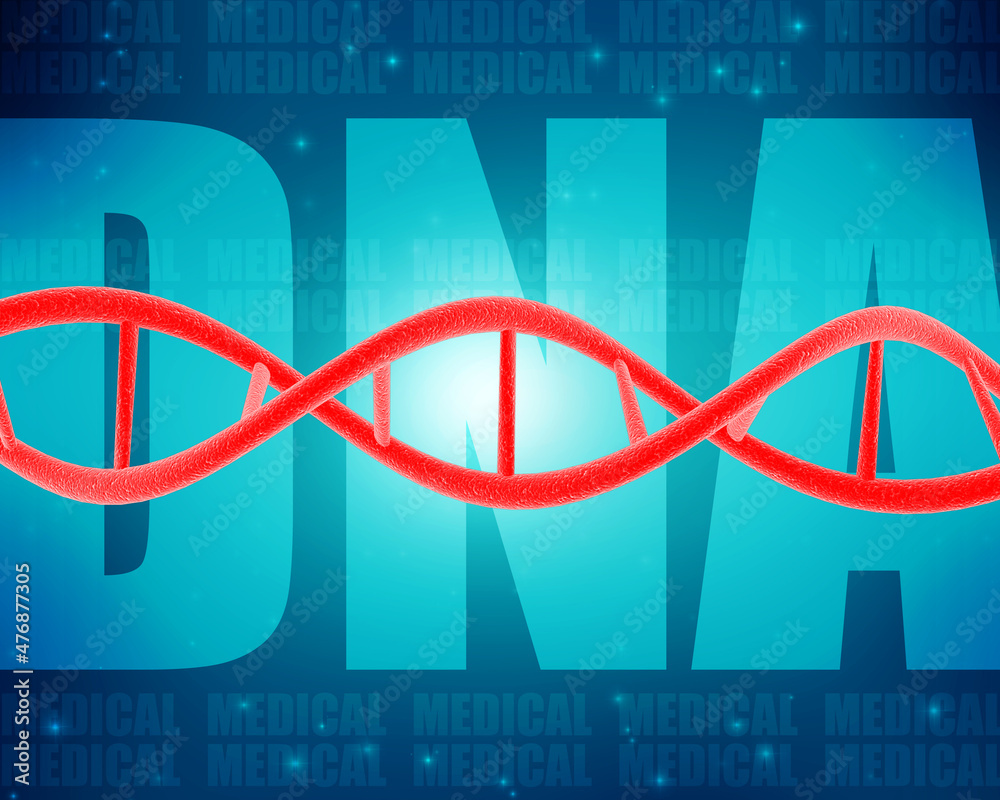 2d render of dna structure, abstract background Stock Illustration ...