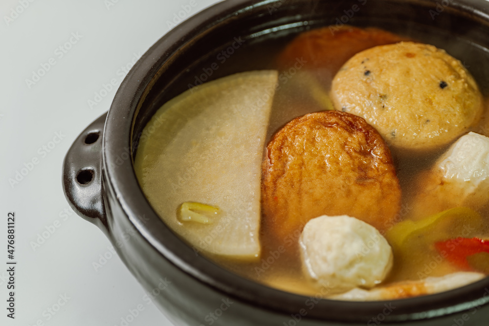 Eomuk tang, Korean style fish cake soup Stock Photo | Adobe Stock