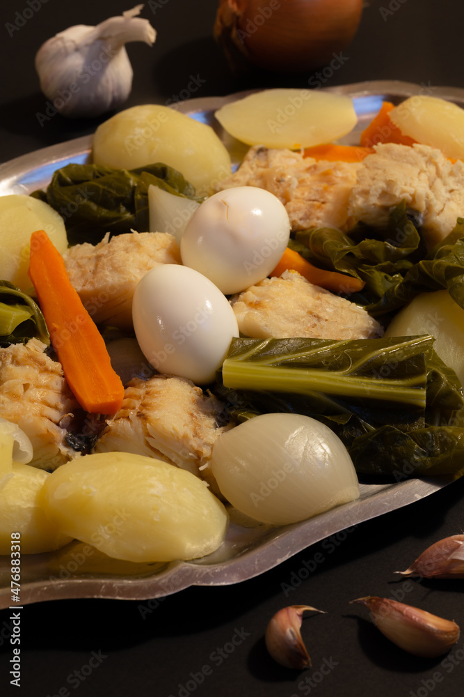 The "Bacalhau Cozido" is a traditional codfish recipe from Minho during ...