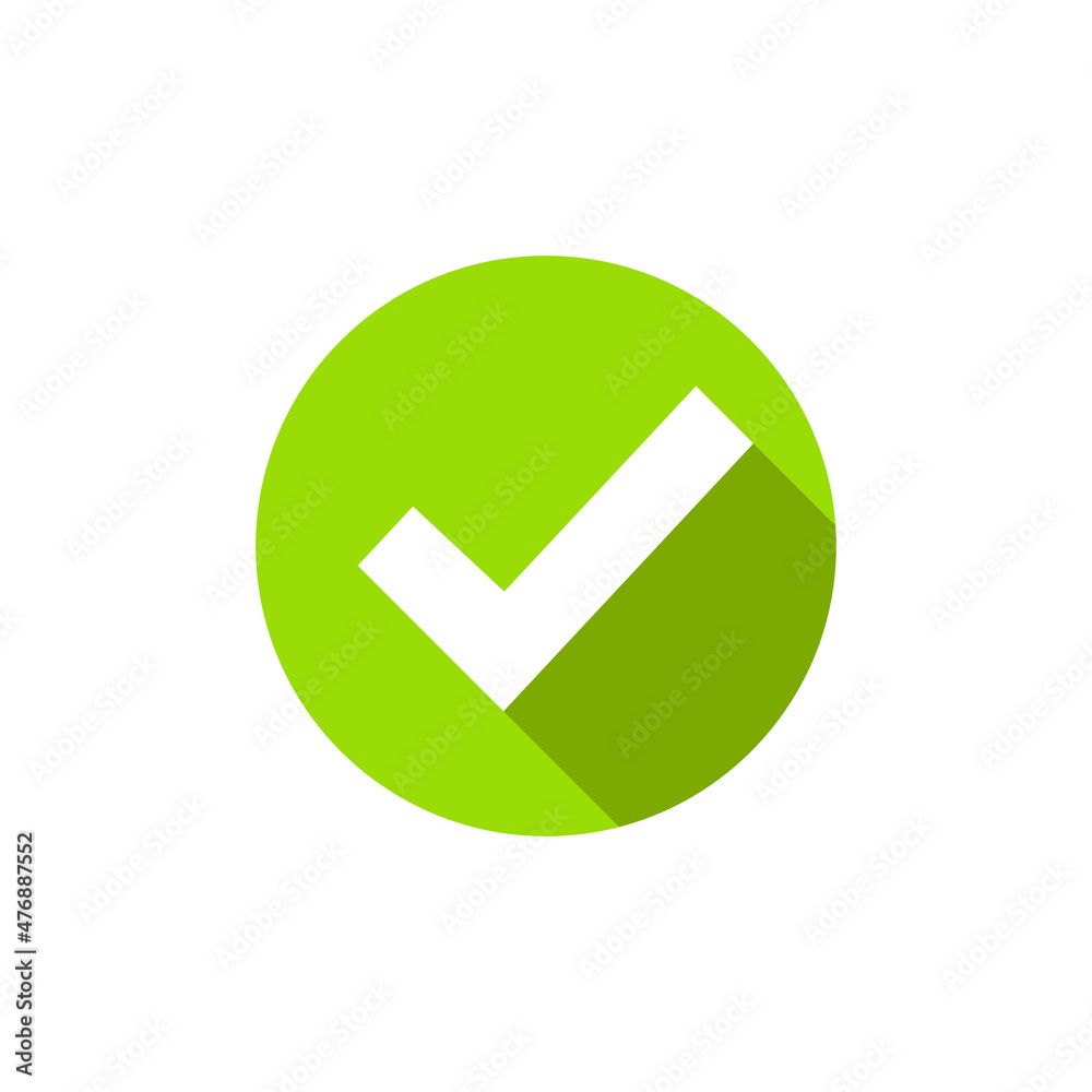 Check mark icon. Tick symbol. Positive Check Mark Logo Flat Icon Sign ...