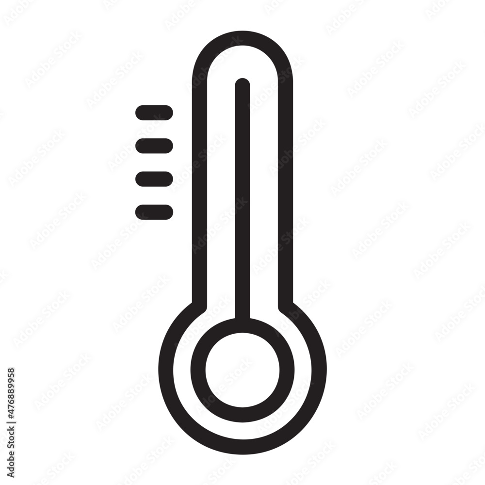 temperature outline icon Stock Vector | Adobe Stock