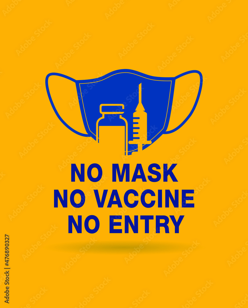 No Mask No entry. keep distance. Corona virus omicron delta covid ...