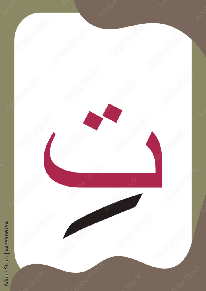 Ta Kasrah - Flashcards of basic Arabic letters or hijaiyah letters ...
