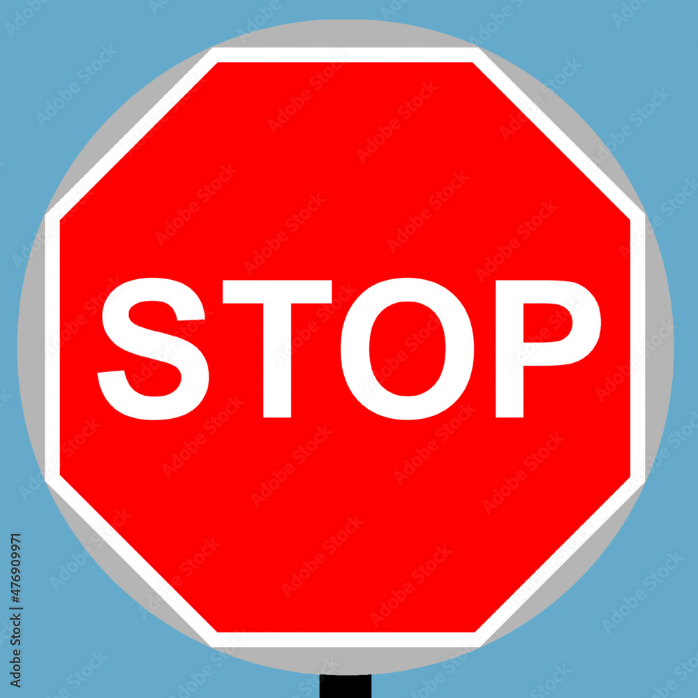 Manually operated temporary stop sign used when the road work are small ...