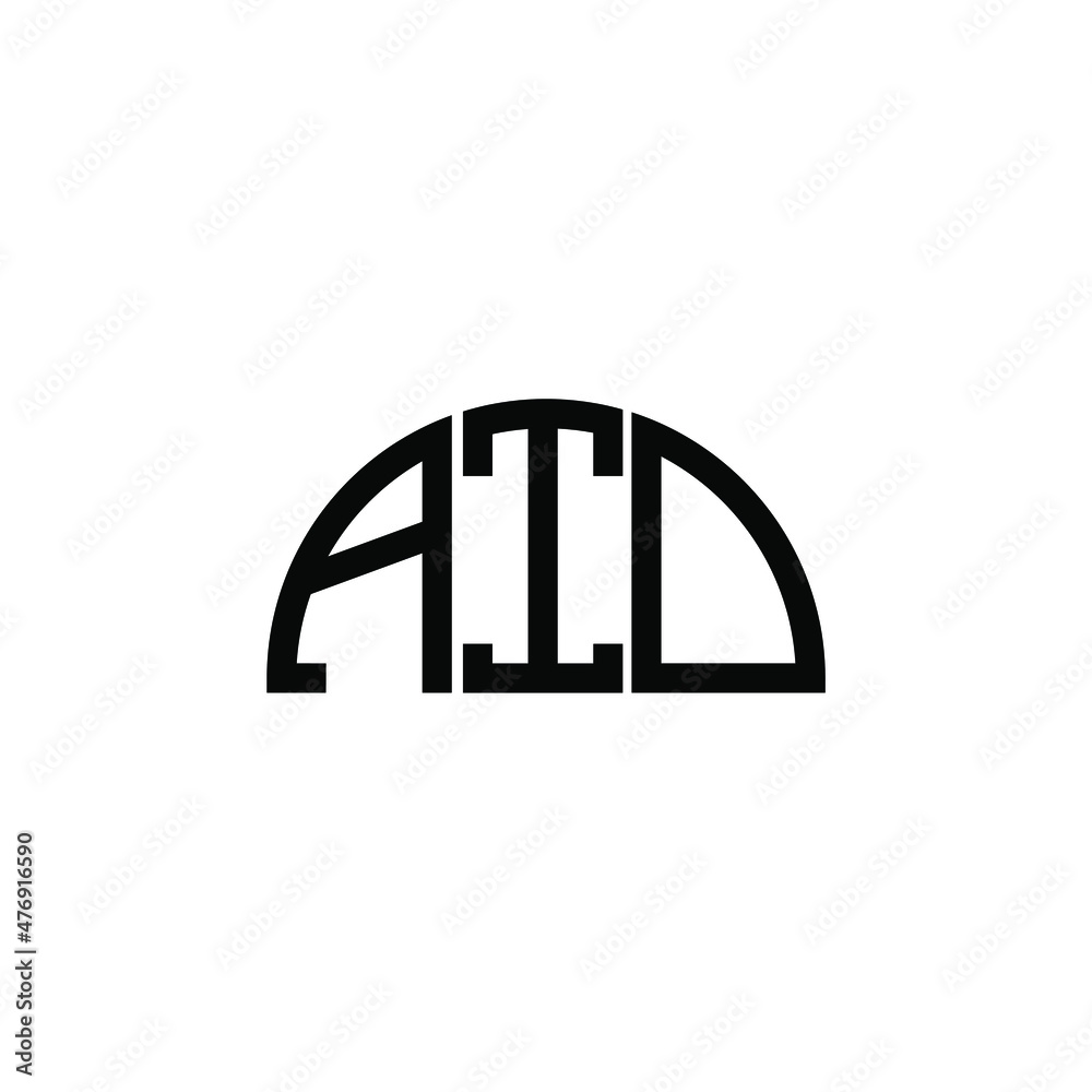 AIO letter logo design on black background. AIO creative initials ...