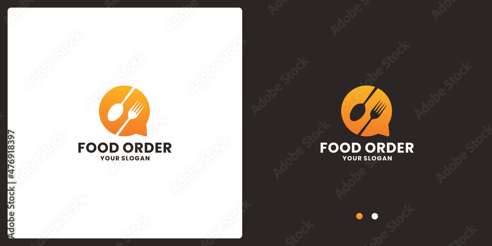 food order logo, delivery logo template. Stock Vector | Adobe Stock